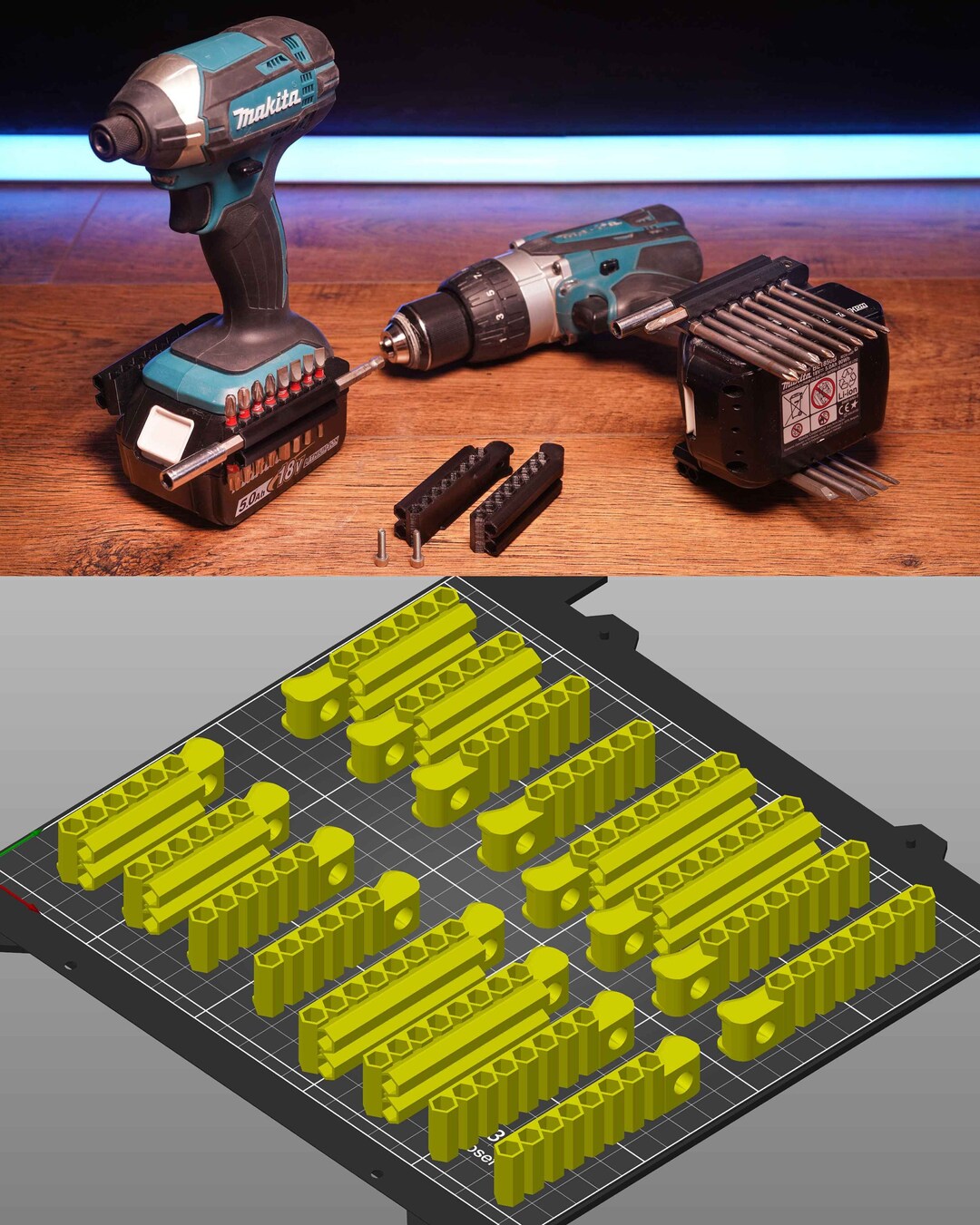 Makita LXT 18v Magnetic Drill Bit Holders Attachment 3D PRINTING FILES ...