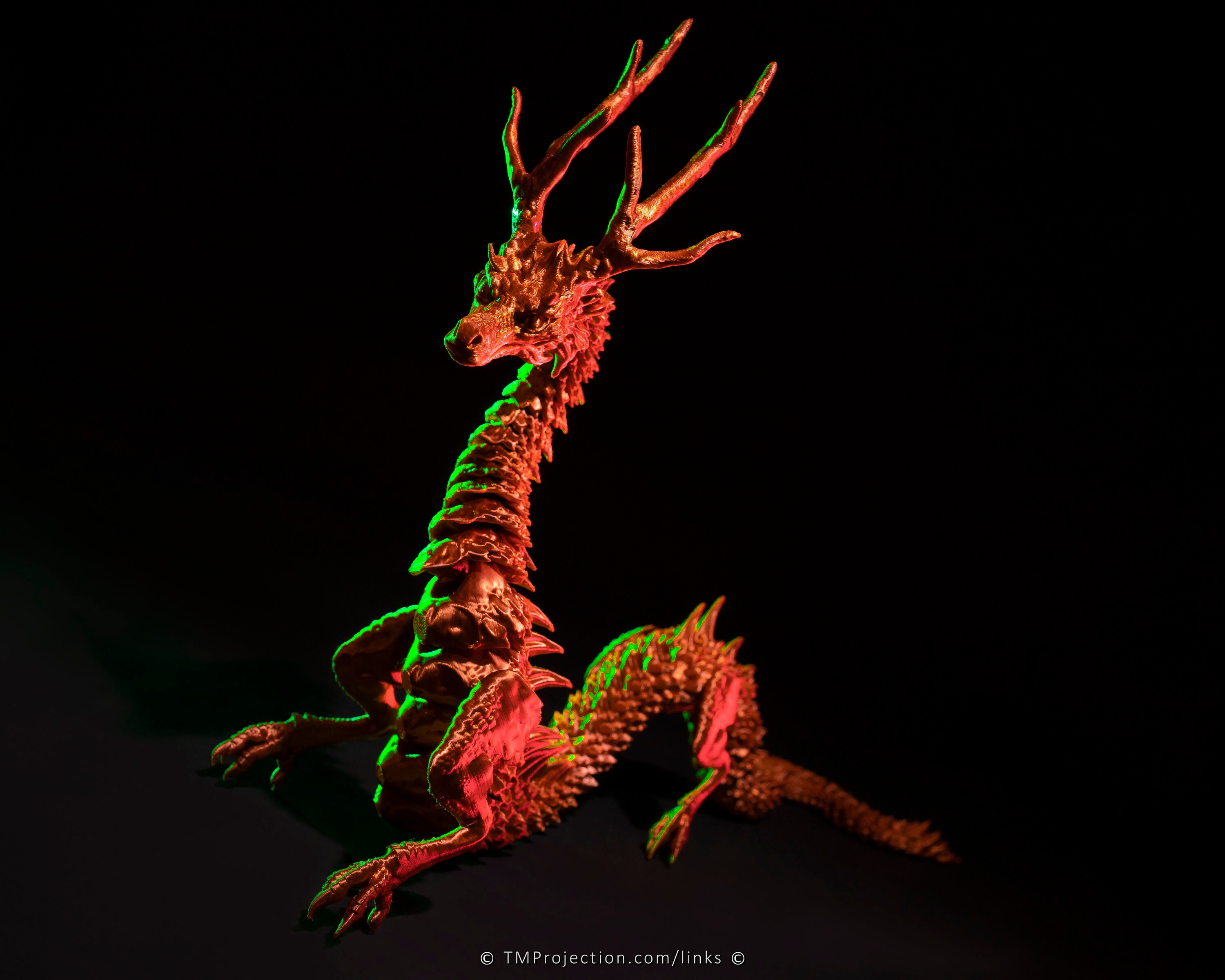Japanese Forest Dragon Articulated Oriental Fidget Toy 3D PRINTING ...