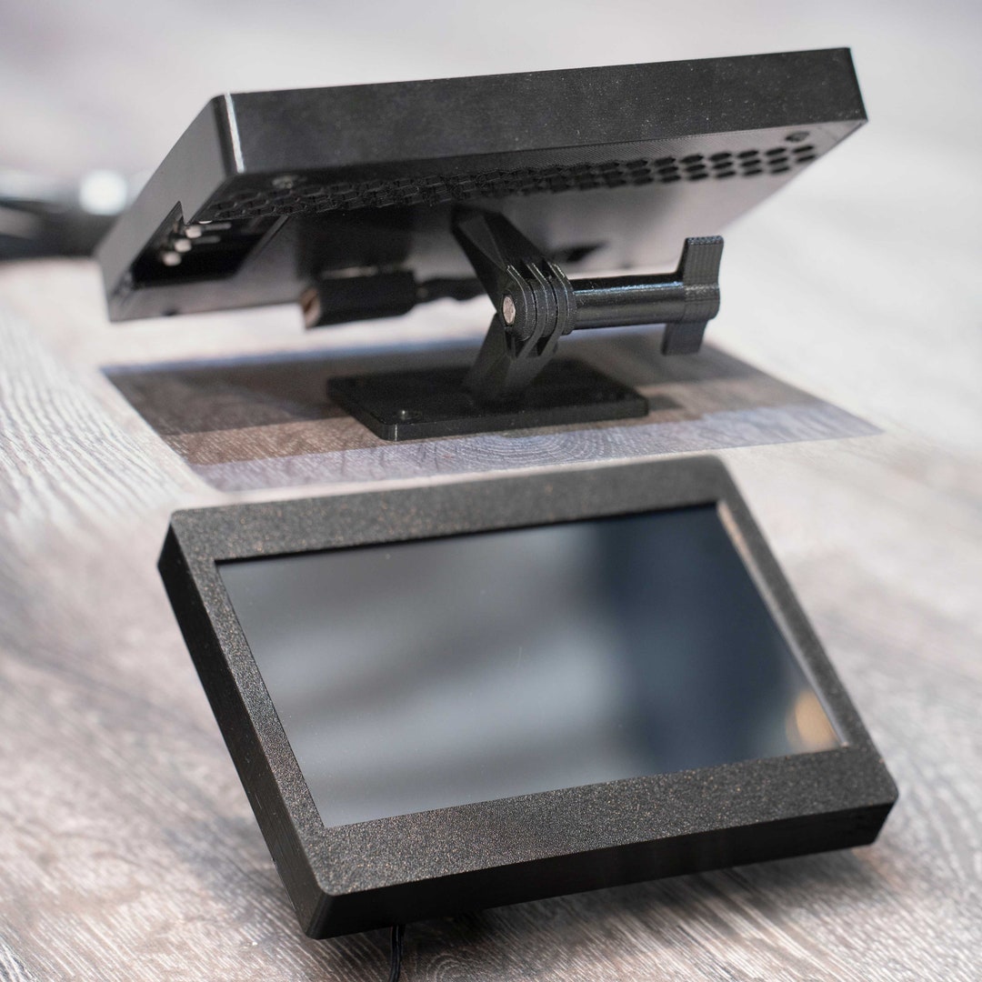 7 Inch LCD Tilting Monitor Mount for Raspberry Pi Hanging CCTV Panel ...