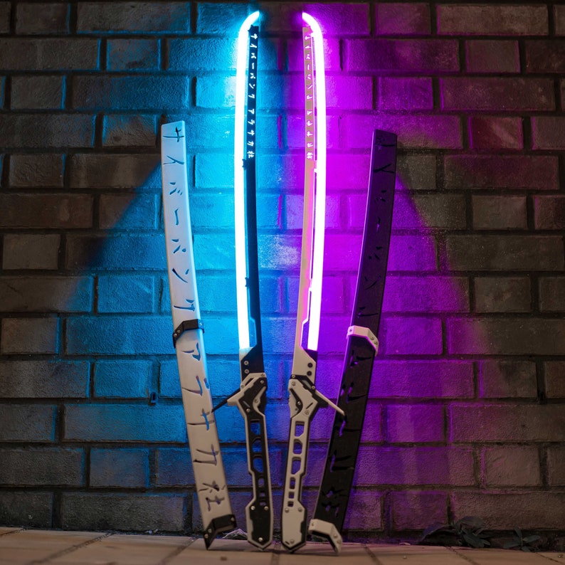 Cyberpunk 2077 RGB Arasaka Thermal Katana + Sheath + Tutorials ...