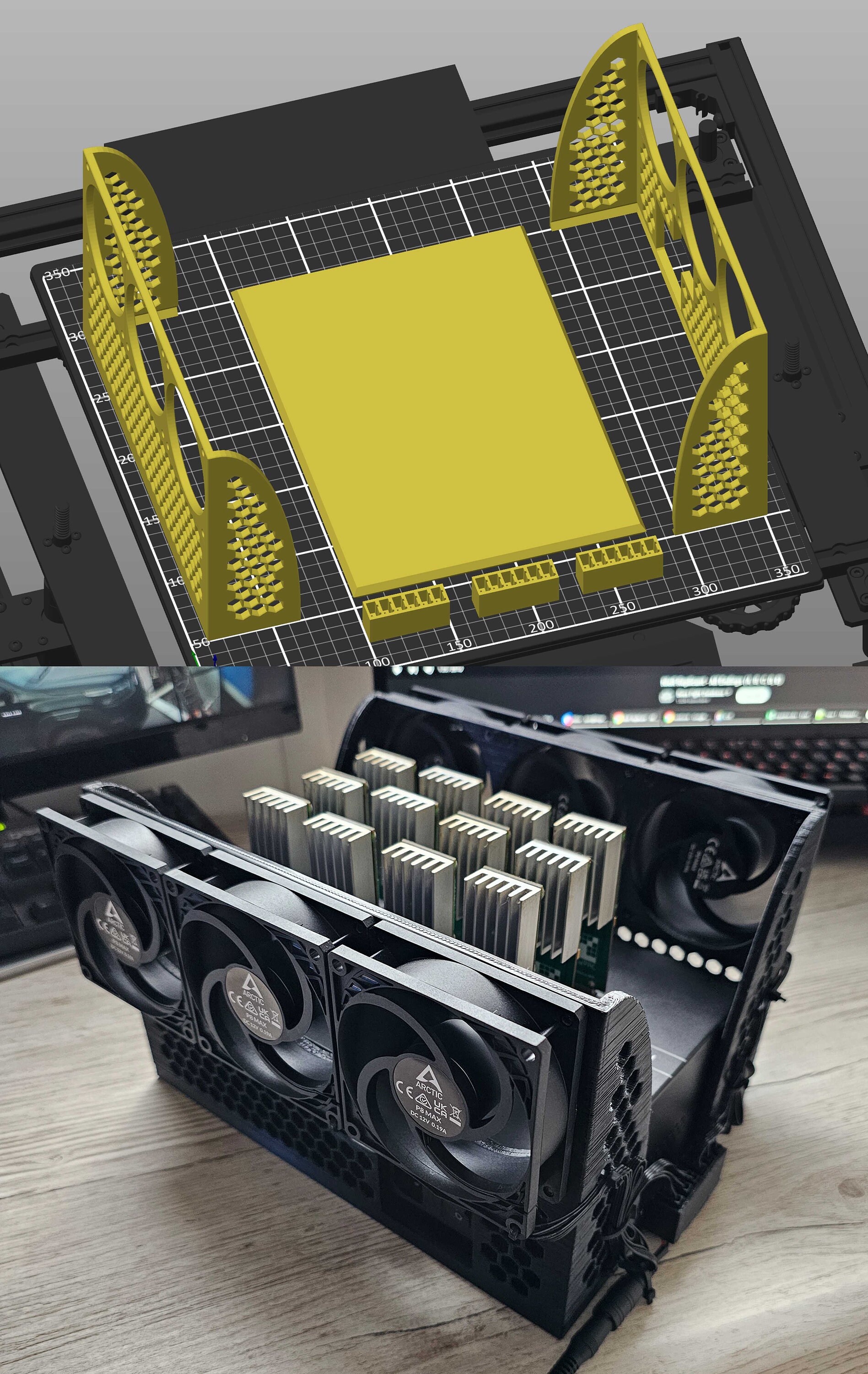 Newpac Mining Farm Frame for Fans With Modular Connectors 3D PRINTING ...