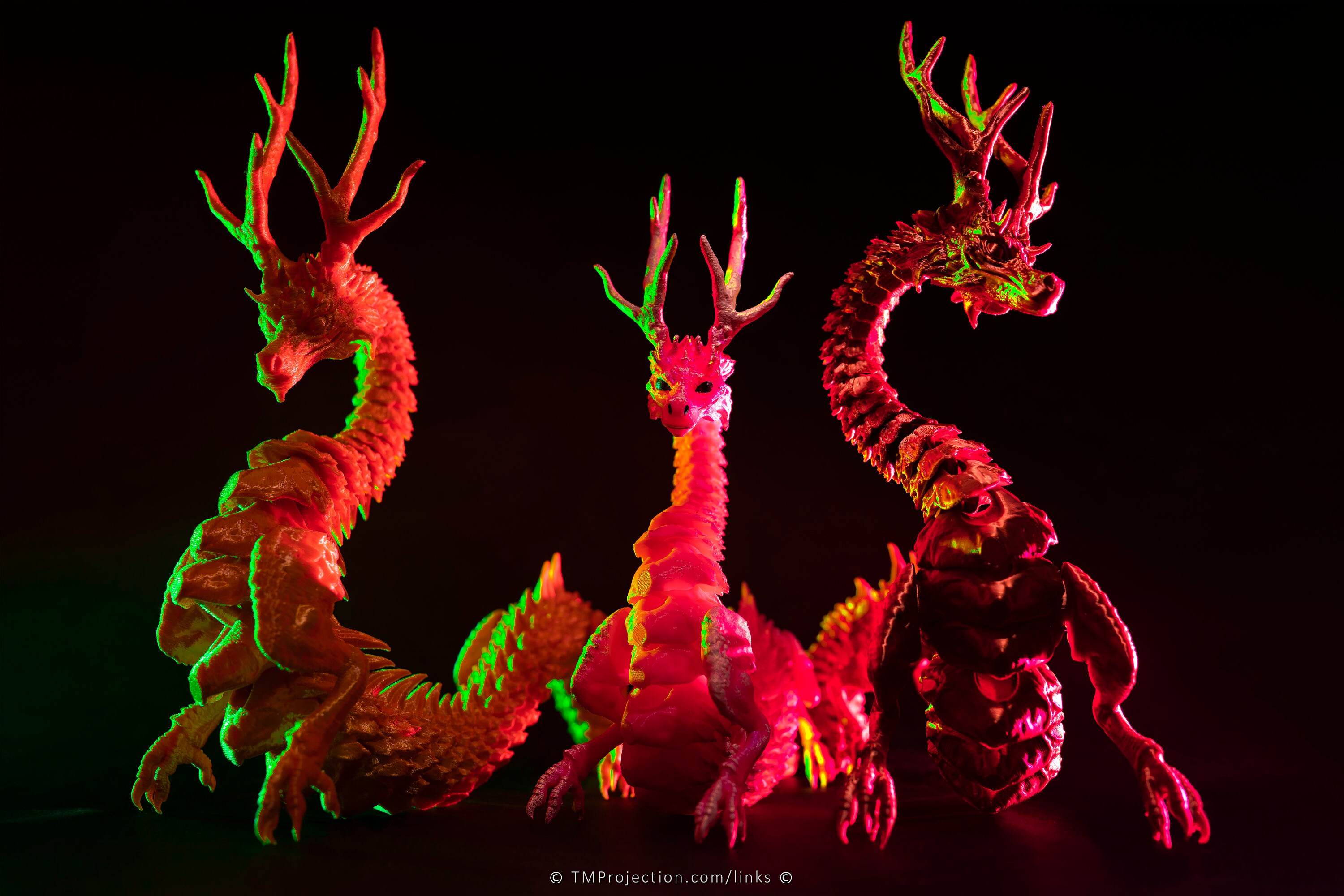 Japanese Forest Dragon Articulated Oriental Fidget Toy 3D PRINTING ...