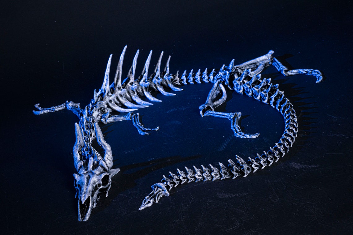 Skeleton Dragon DIGITAL FILES Articulated Fidget Toy Dead Skeletal ...