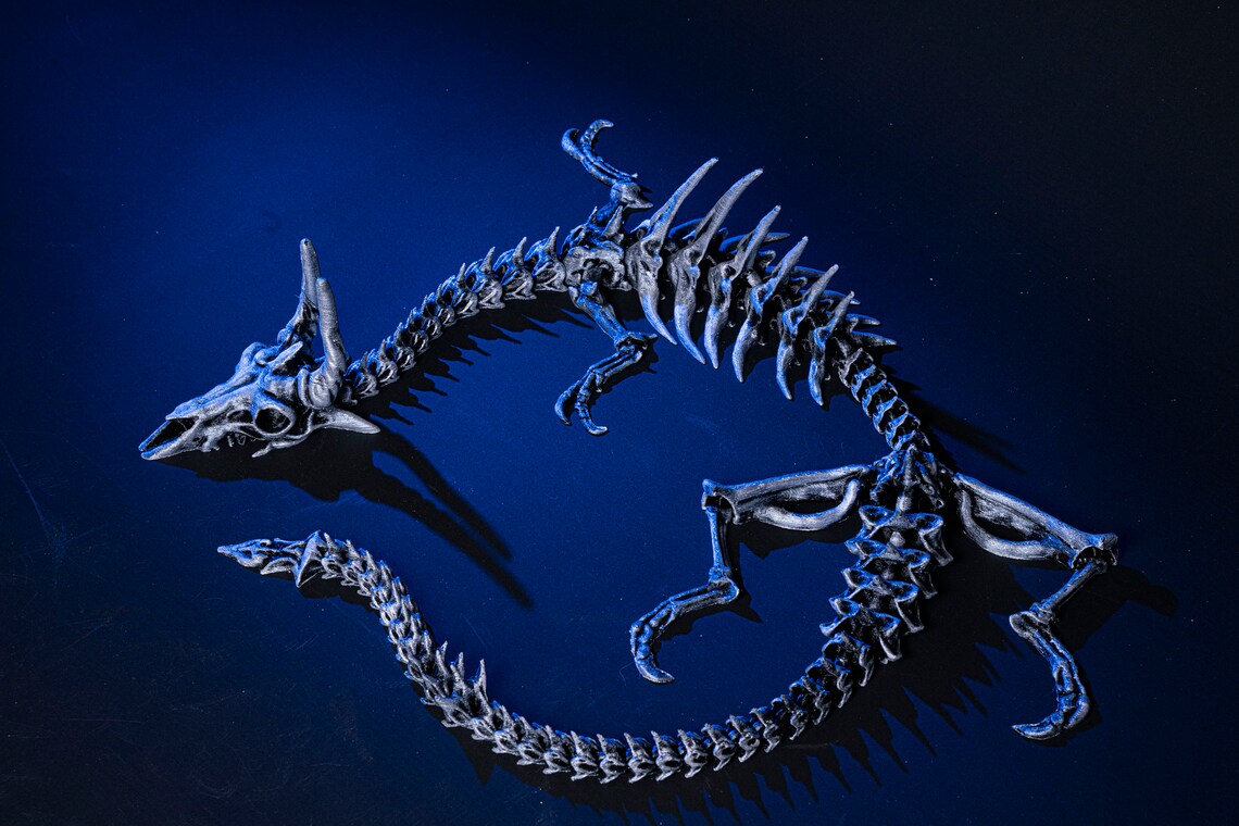 Skeleton Dragon DIGITAL FILES Articulated Fidget Toy Dead Skeletal ...