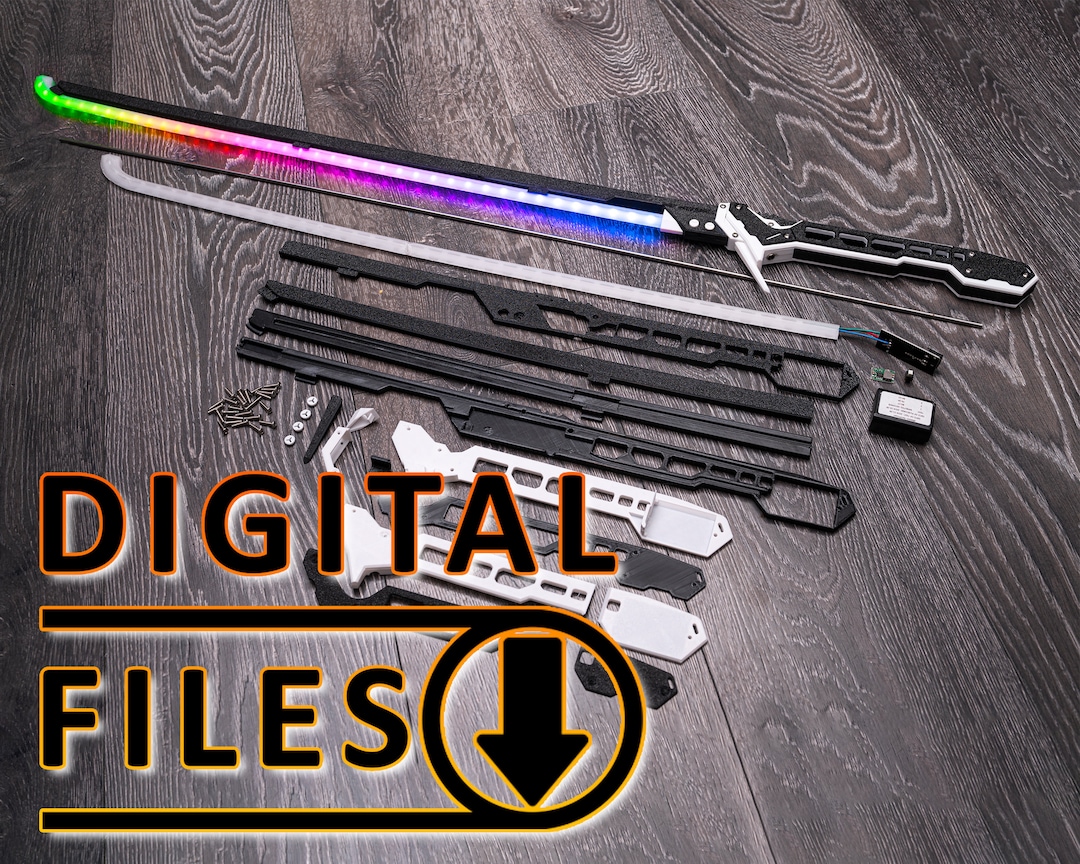 Cyberpunk 2077 RGB Arasaka Thermal Katana 3D PRINTING FILES Version 1 ...