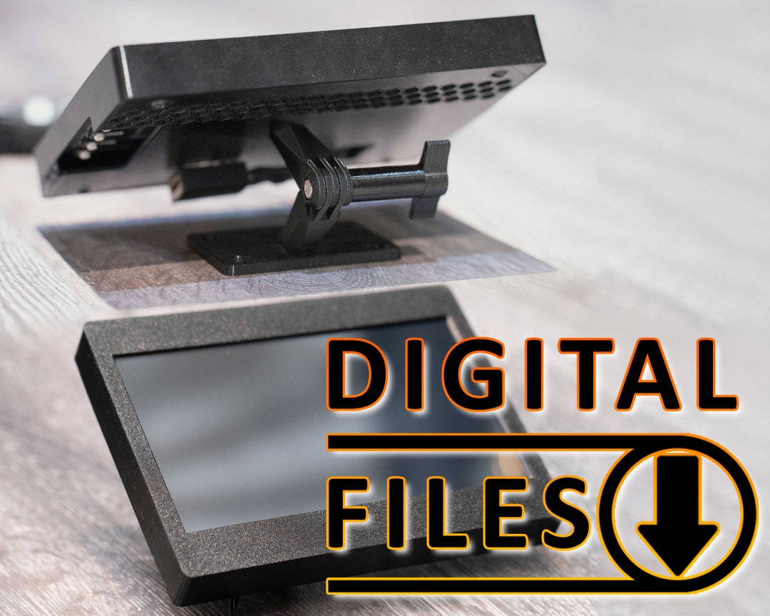 7 Inch LCD Tilting Monitor Mount for Raspberry Pi Hanging CCTV Panel ...