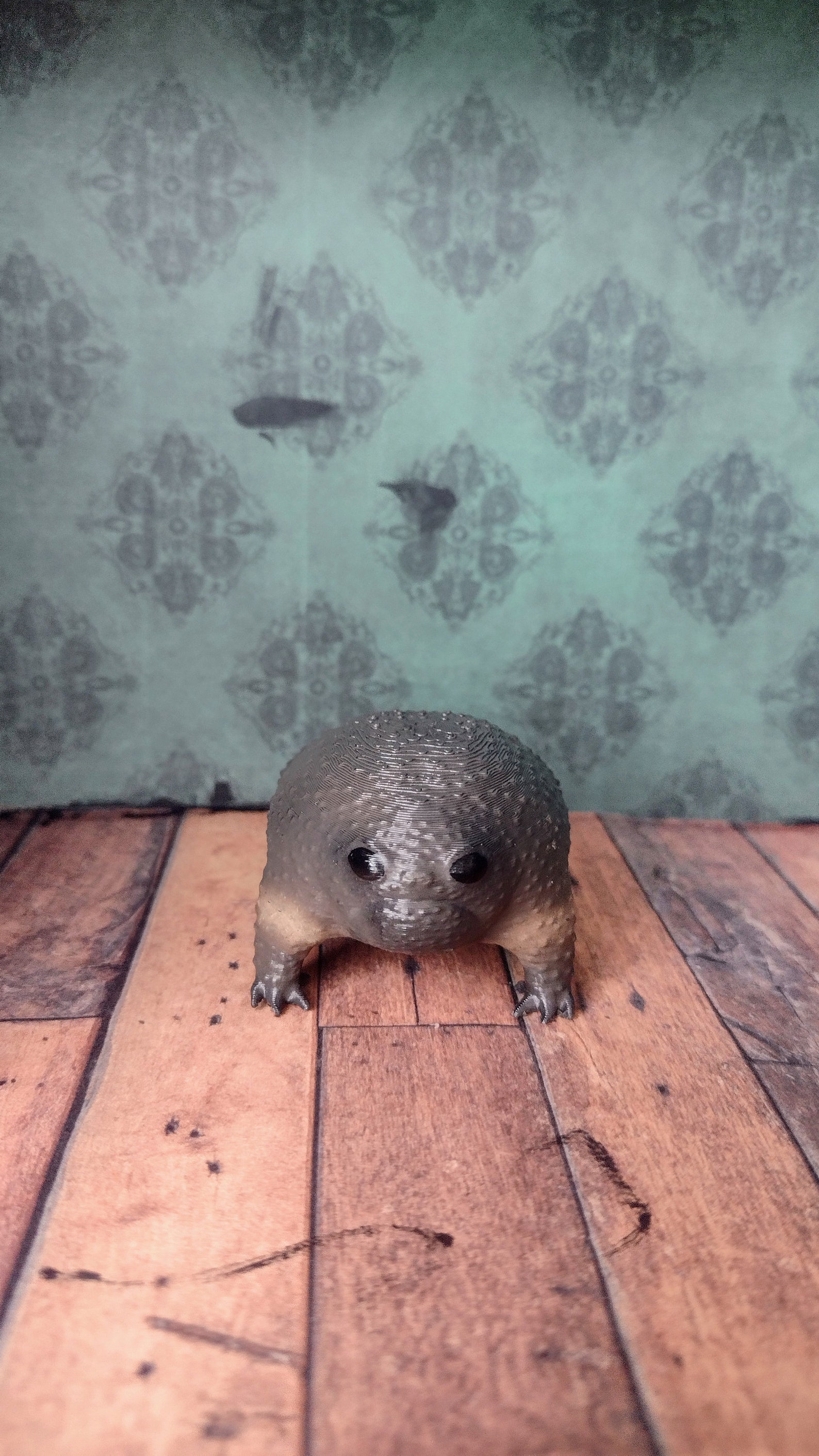 Black Rain Frog Avocado Frog Hand-painted Collectible | Tiny Grumpy ...