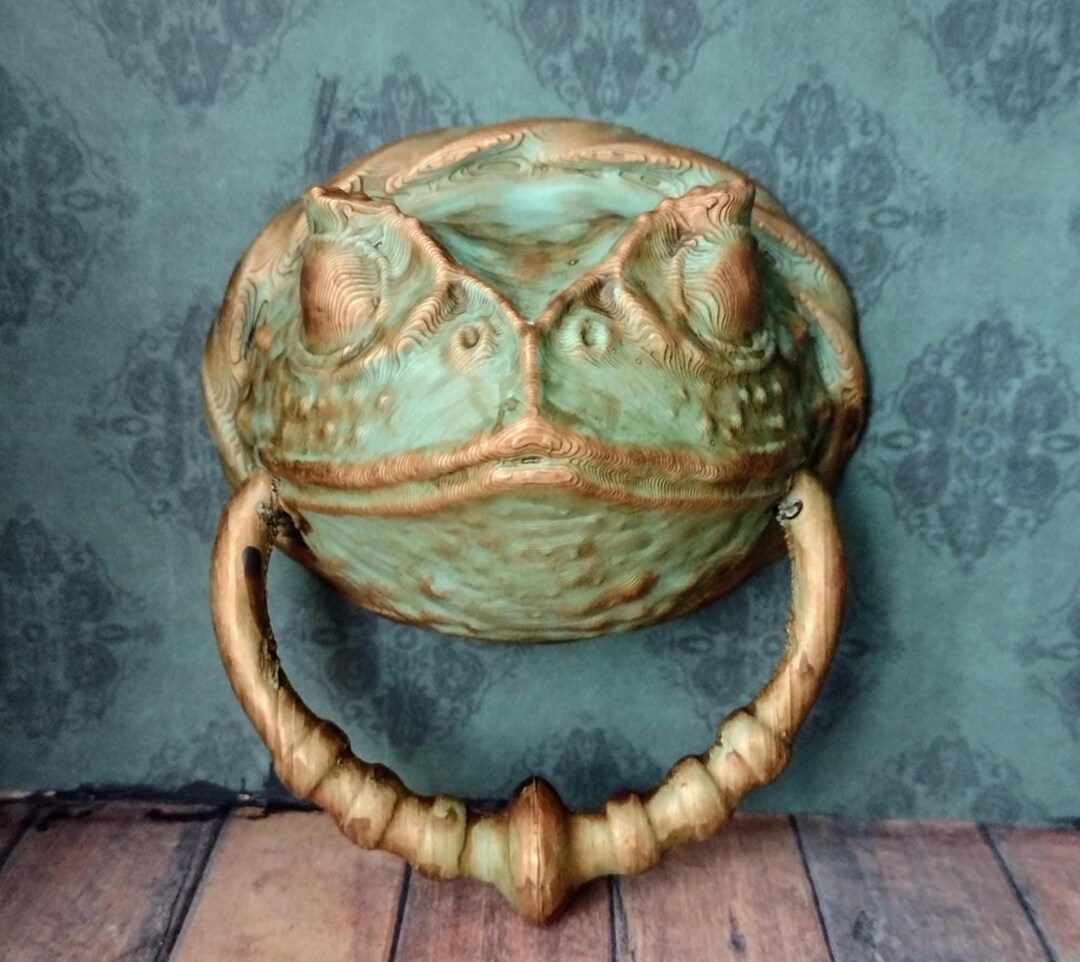 Toad Door Knocker – Gothic Frog Door Hardware, Rustic Cottagecore Home ...