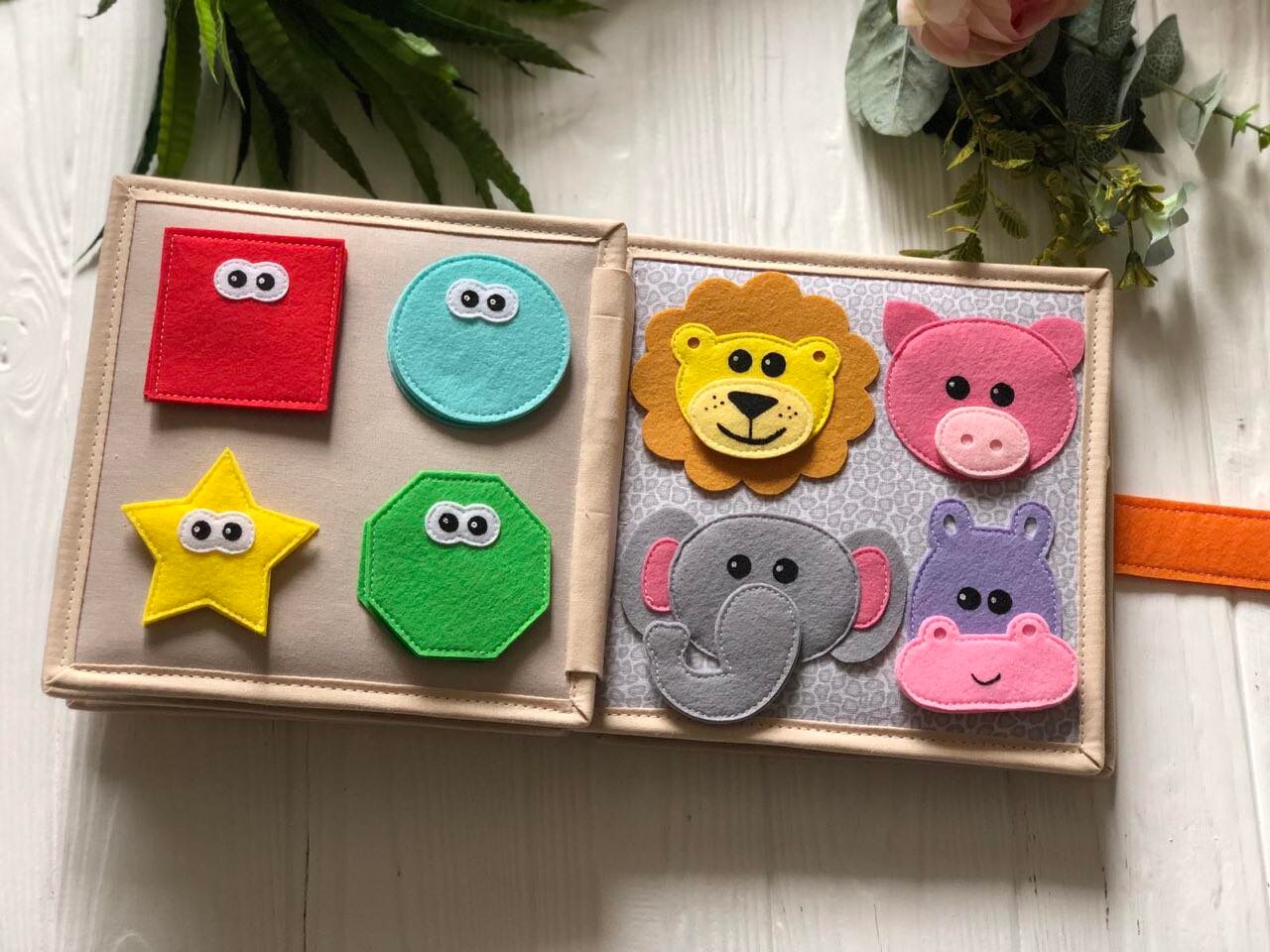 Animals Quiet Baby Book Felt Book for Fine Motor Skills - Etsy UK