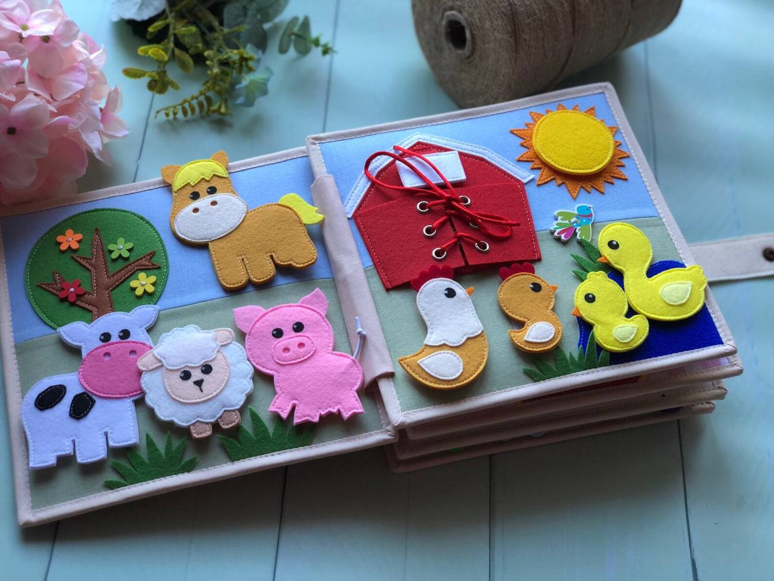 Quiet Baby Book for Girl Fruits Shapes Colors Felt Book - Etsy