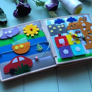 Quiet Baby Book, Animals, Shapes, Colors, Felt Book for Fine Motor ...