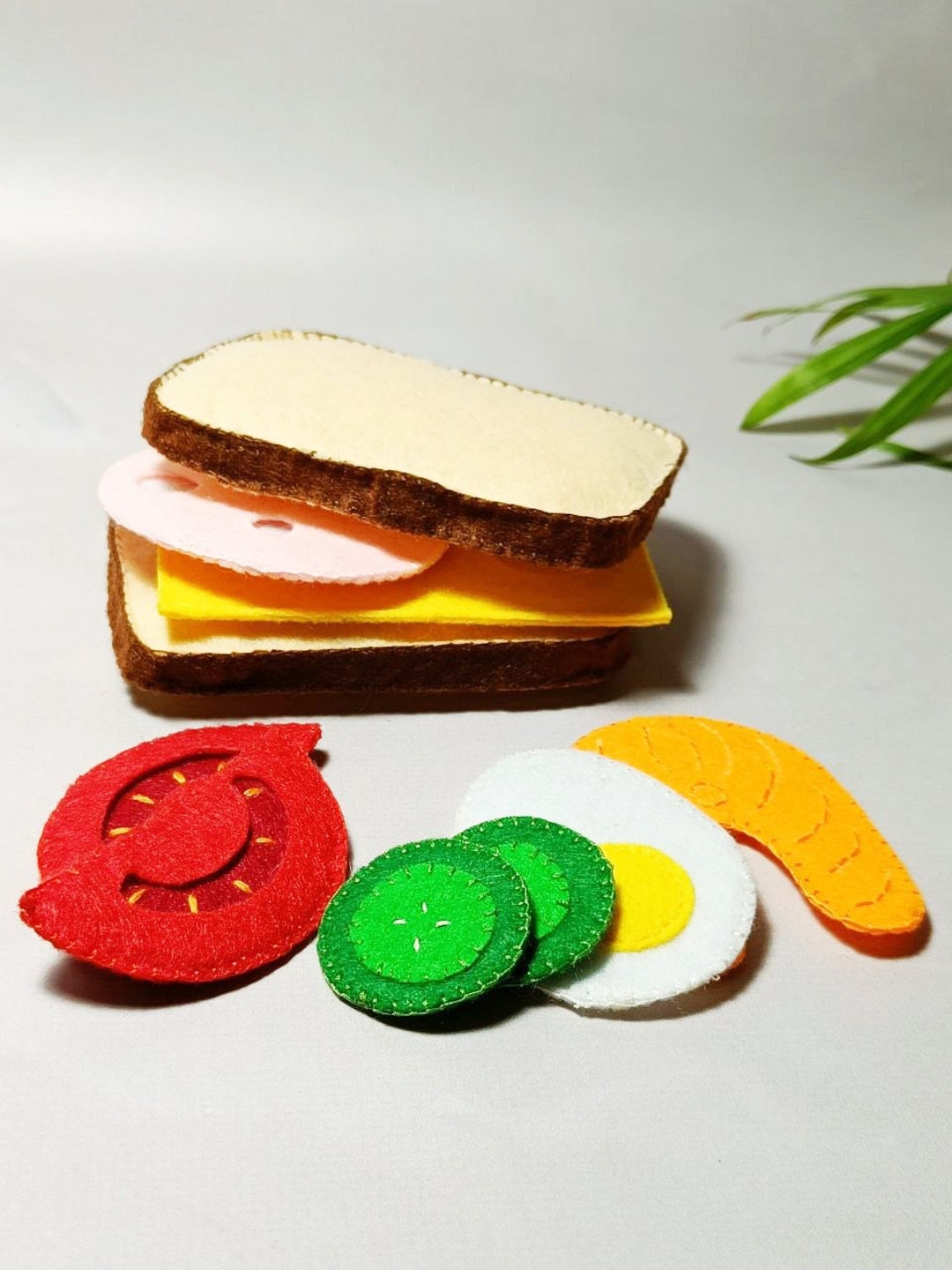 Felt Sandwich Pretend Play Food Cooking Toys Montessori - Etsy
