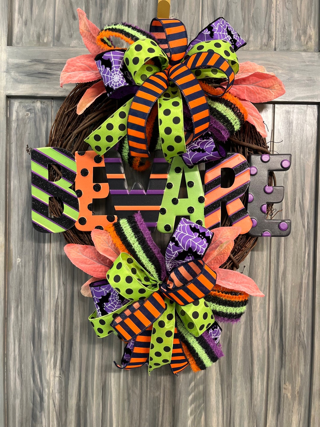 Spooky Halloween Wreath, Creepy Halloween Wreath , Halloween Decor ...