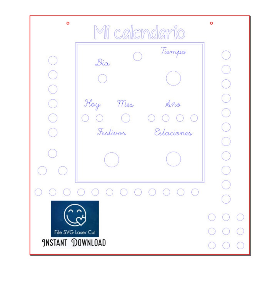 My First Calendar, Svg File, Svg Calendar, Calendar, Svg Laser, Laser ...