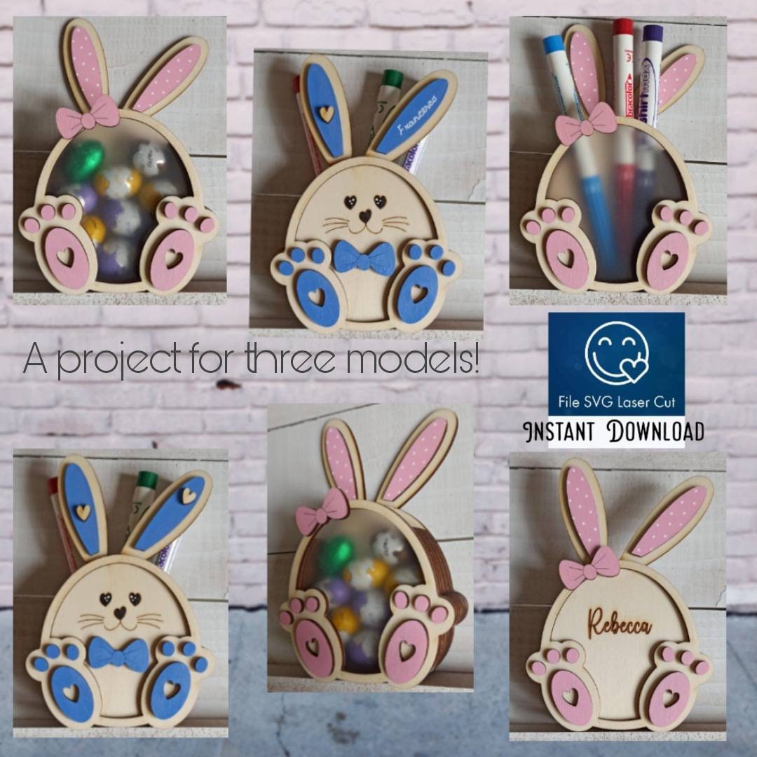 Bunny SVG, Easter svg, rabbit svg, Personalized Easter Bunny Box for ...
