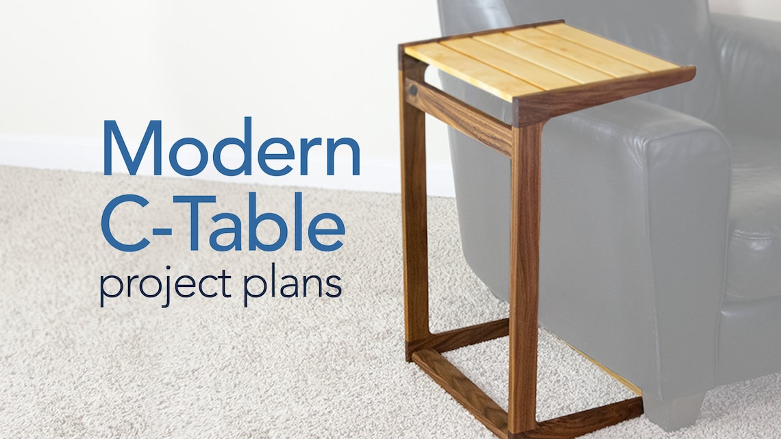Mid-century Modern C-table Plans | Woodworking Project - Etsy