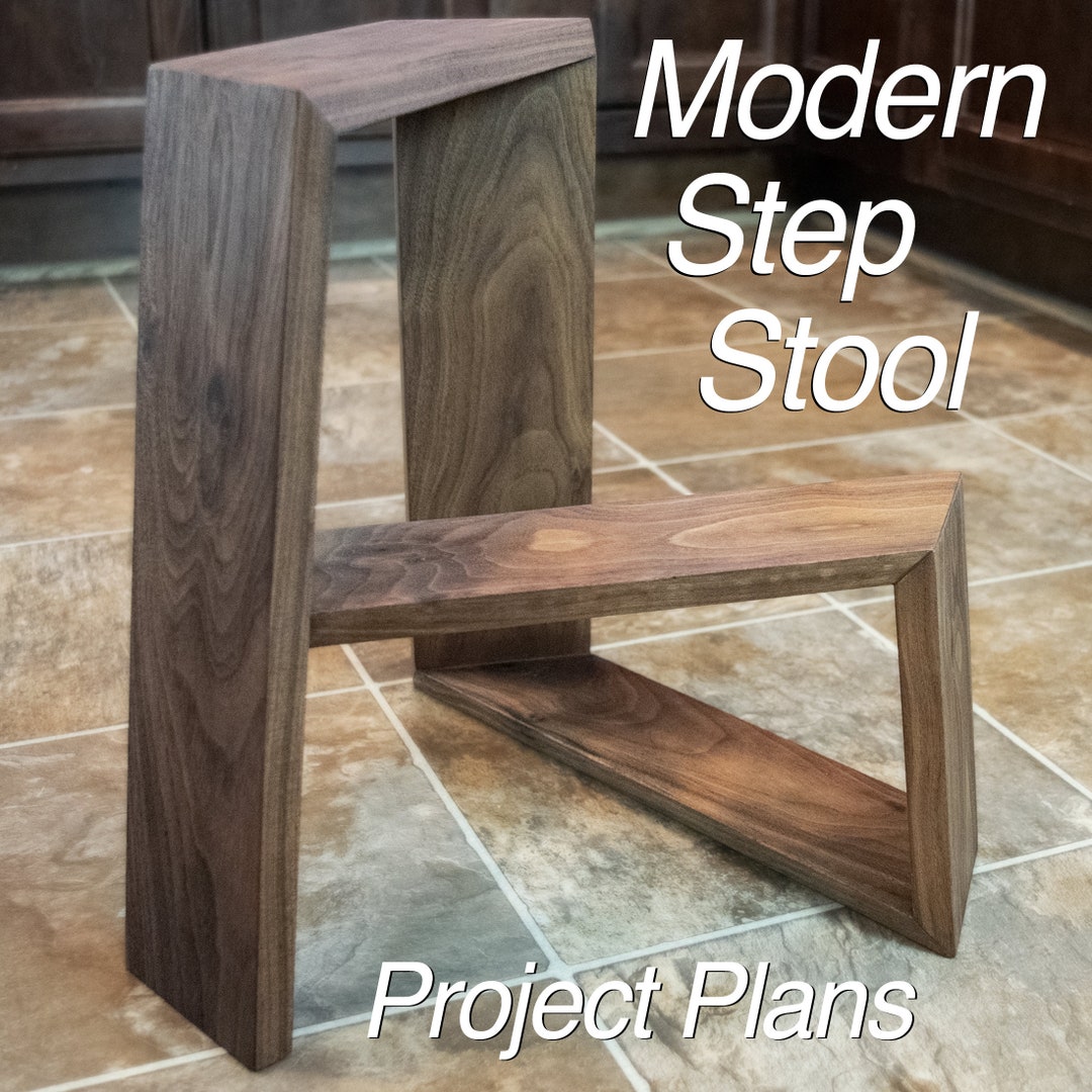 Modern Step Stool Plans | Woodworking Project Plans - Etsy
