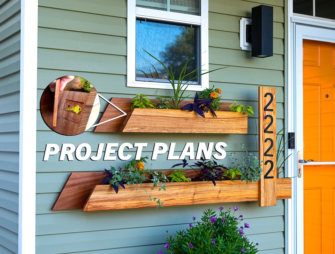Modern Planter Boxes Plans | Woodworking Project - Etsy