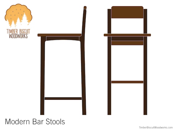Modern Bar Stools Plans | Woodworking Project — Timber Biscuit Woodworks