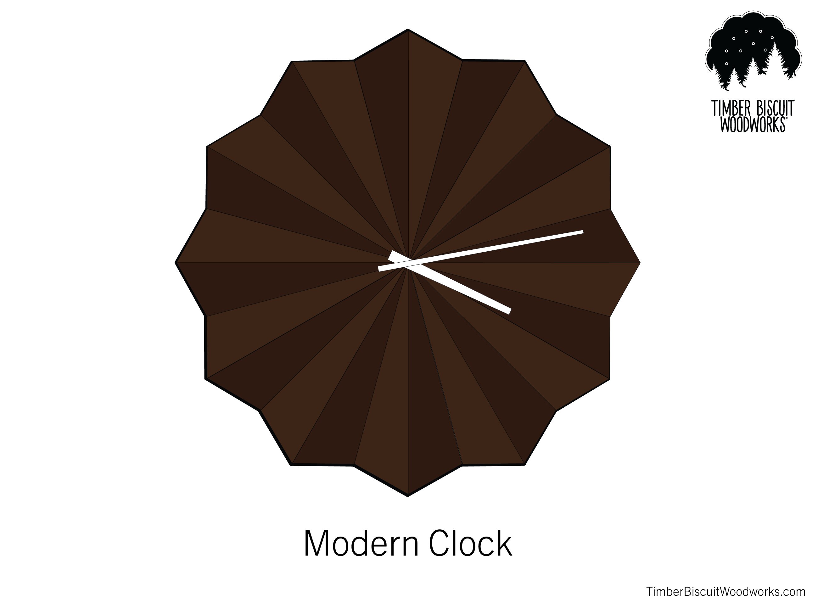 Mid-century Modern Clock Plans | Woodworking Project Plans - Etsy
