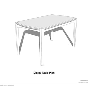 Dining Table Plan | Woodworking Project Plans - Etsy