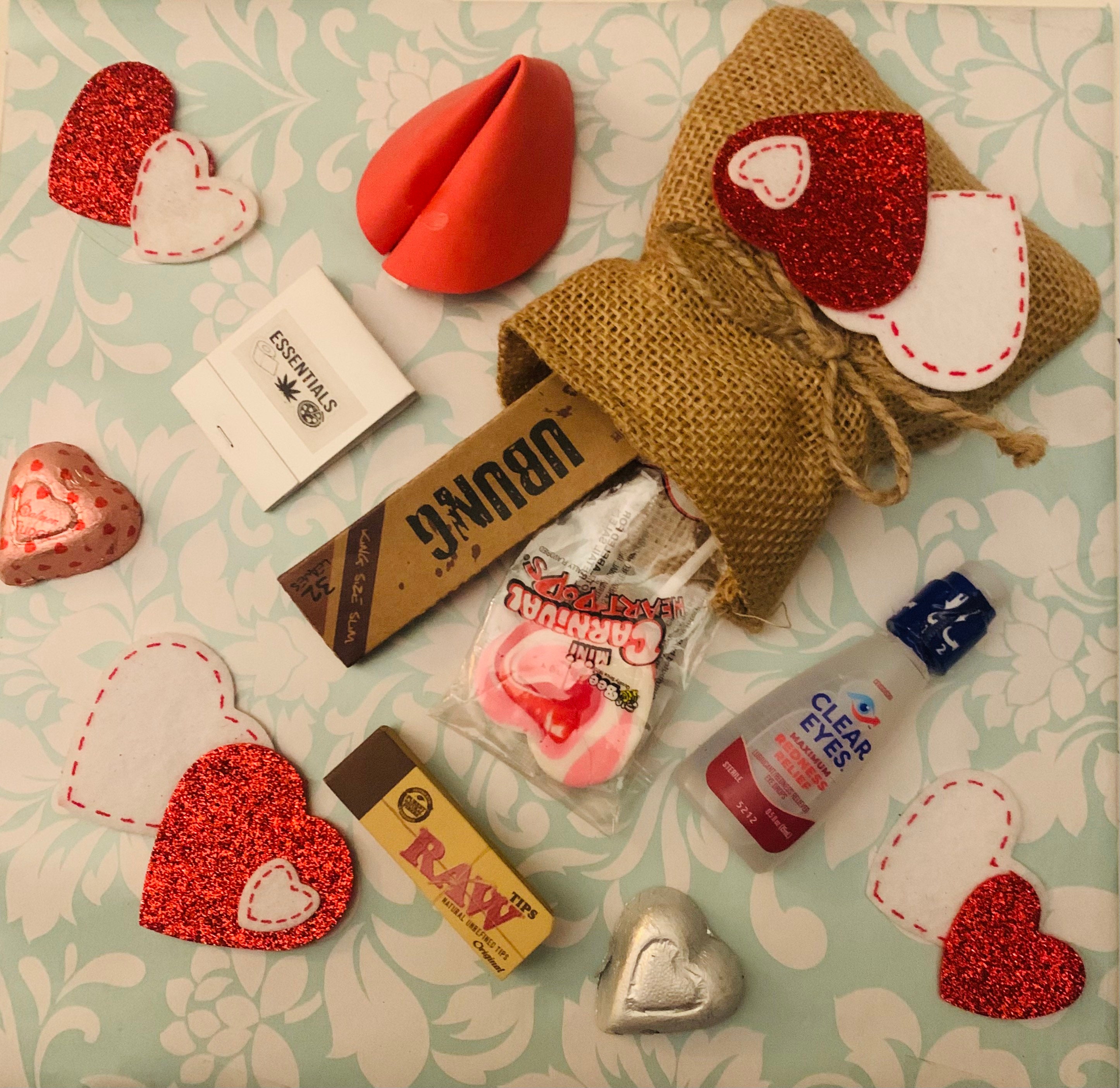 Valentines Day 420 Stoner Themed Gift Bag in Customized Stoner Box - Etsy