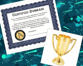 Certified Dumbass - Etsy