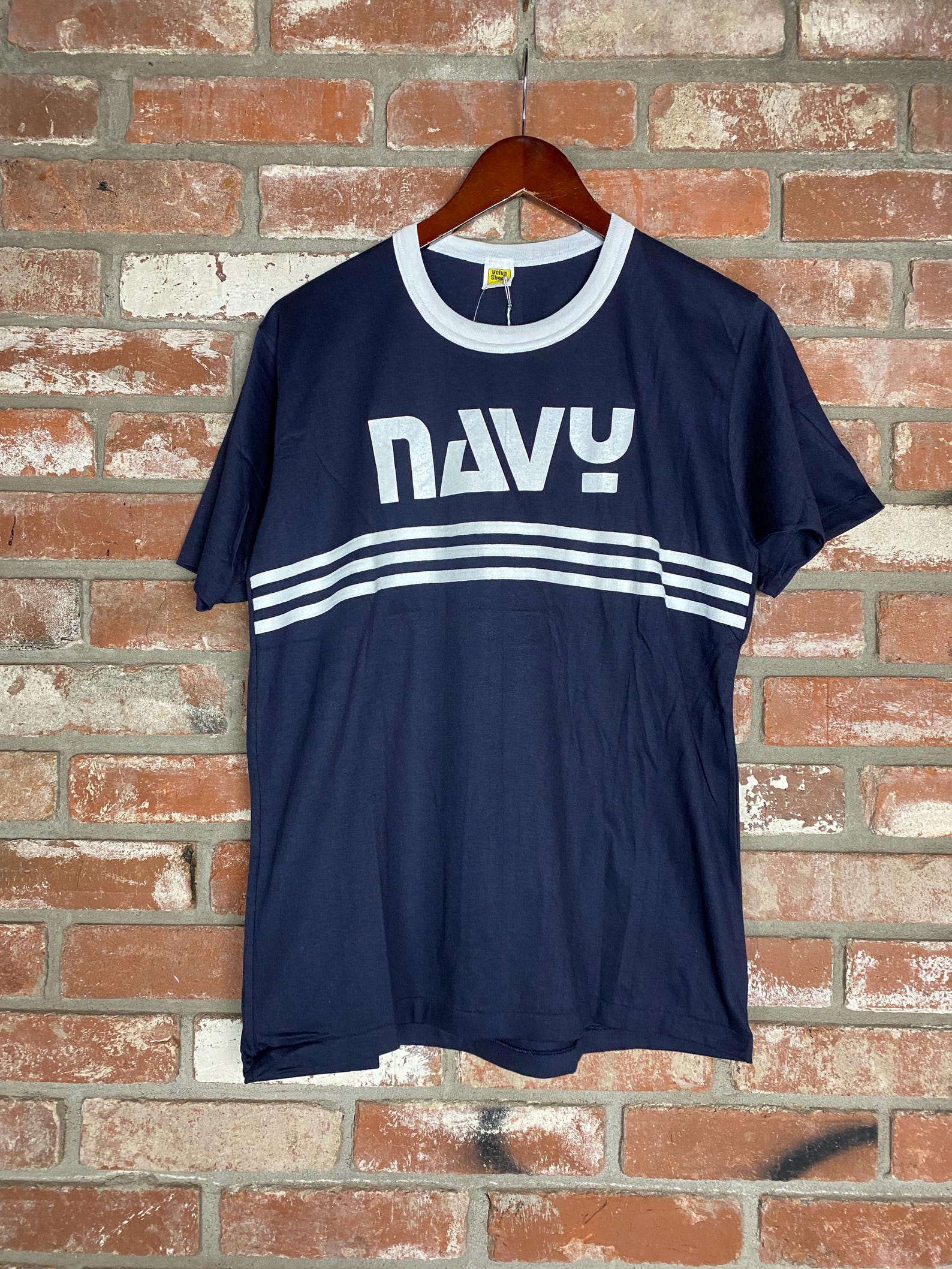 1980s Navy Velva Sheen Brand New T-shirt - Etsy