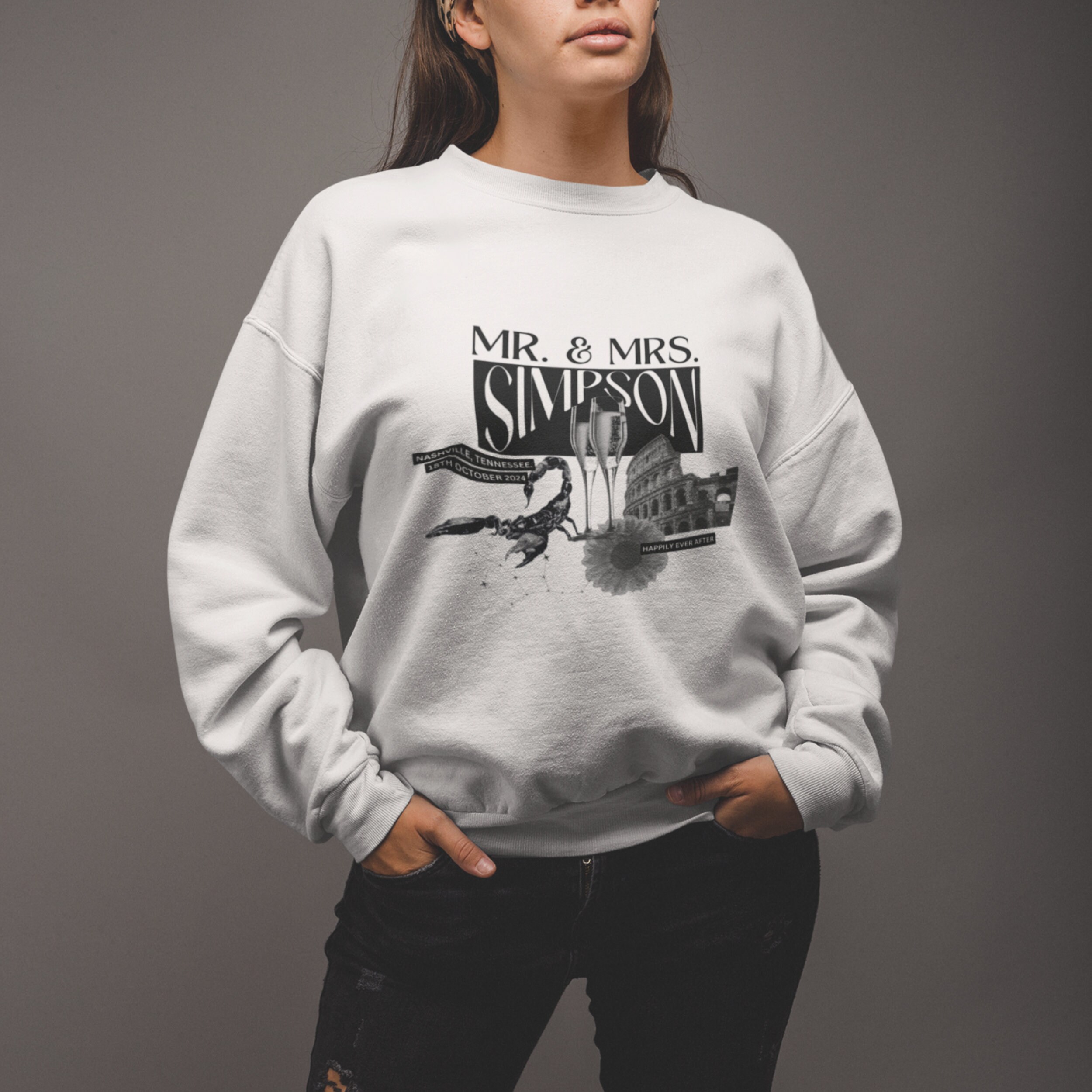 Punk Rock Wedding Merch, Custom, Personalized Hoodie, Rock and Roll ...