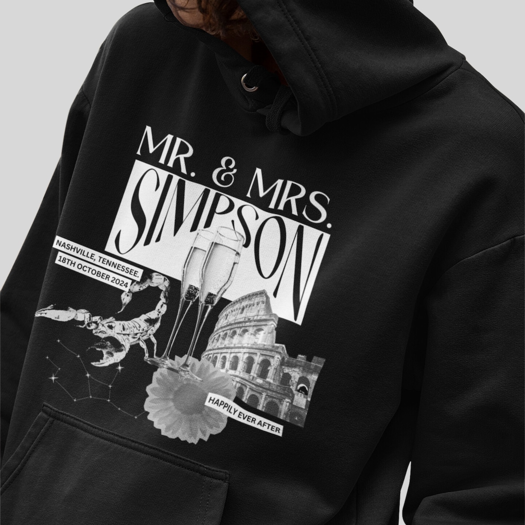 Punk Rock Wedding Merch, Custom, Personalized Hoodie, Rock and Roll ...