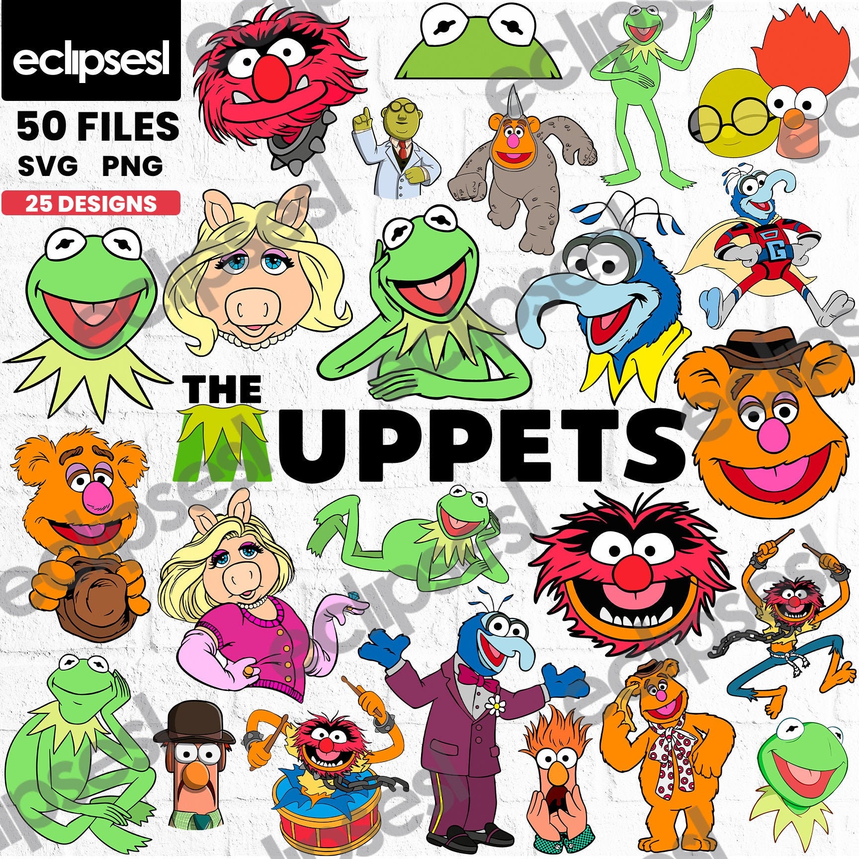 25 Clipart Bundle Layered Svg Muppets Svg Children Svg Etsy | Images ...