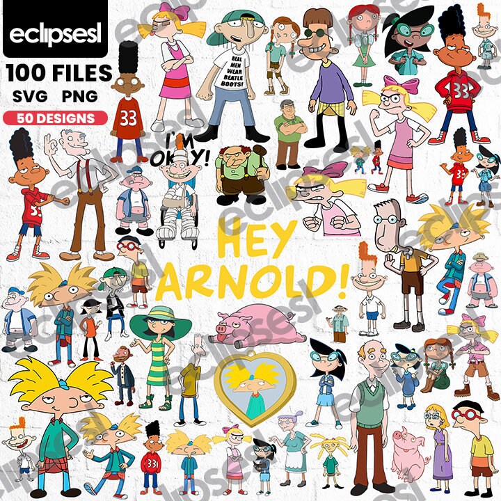 50 Colección Clipart Hey Arnold Paquete Svg Png Pdf Etsy