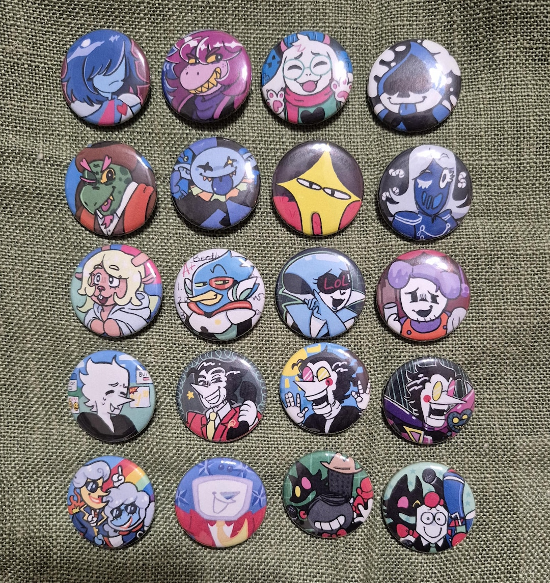 Deltarune Character Buttons - NEW STYLES! - Etsy
