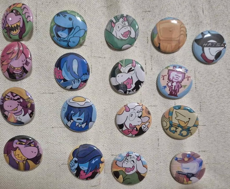 Deltarune TV TIME Button Sets - Etsy