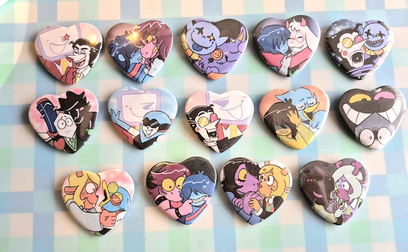 Deltarune Ship Heart Buttons - Etsy