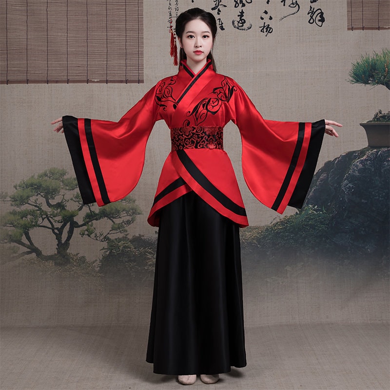 Original Mujer Han Ropa China Minglan Ming-Made Cintura Pipa - Etsy España