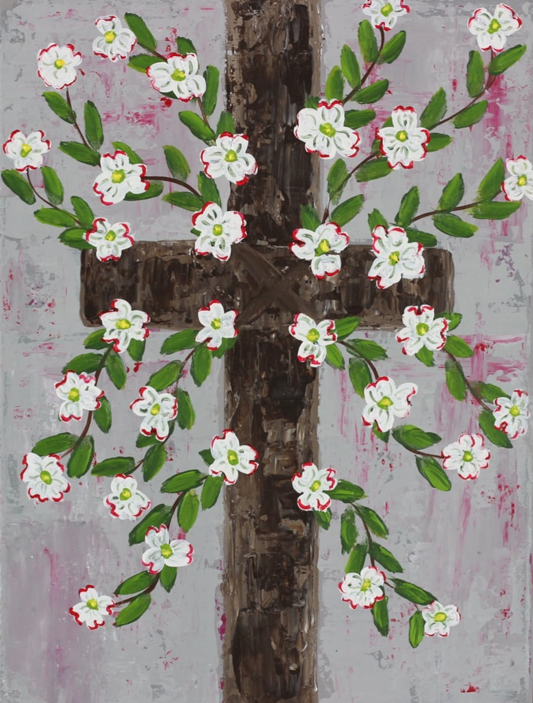White Dogwood Cross Print - Etsy