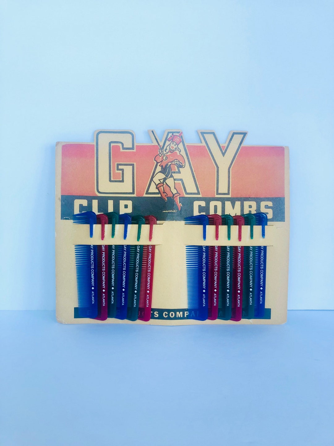 NOS 1950s-60s Store Comb Display, Gay Comb Display Card, Cards for Clip ...