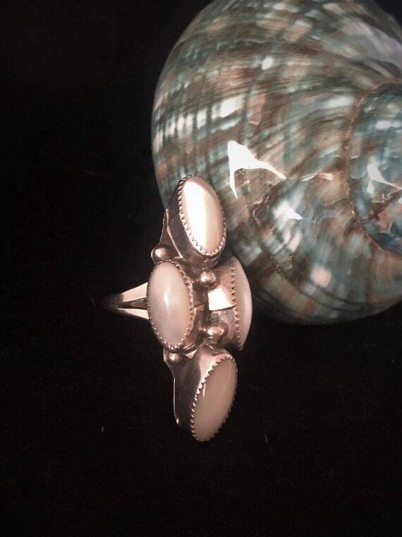 Navajo Sterling Silver Ring MOP Ring Artist Signed Size 6 | Etsy