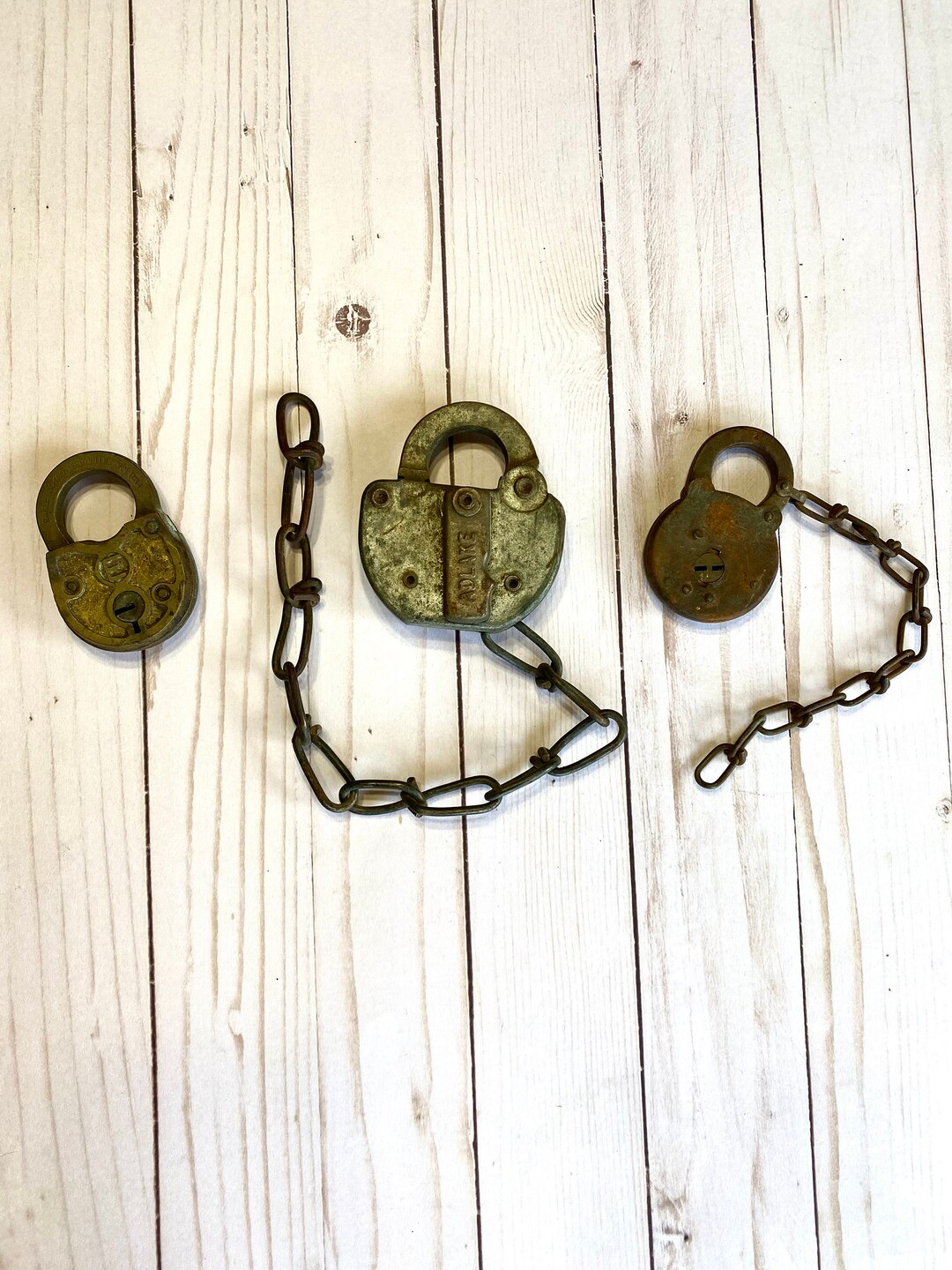 Lot of Three Vintage Locks, Railroad Locks, Vintage/antique Padlock ...