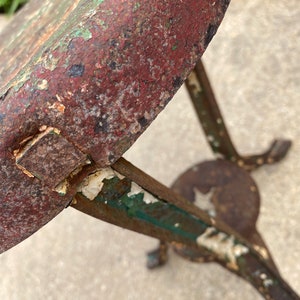 Antique Iron Milking Stool, Early 1900s Dairy Milking Stool, Rustic ...