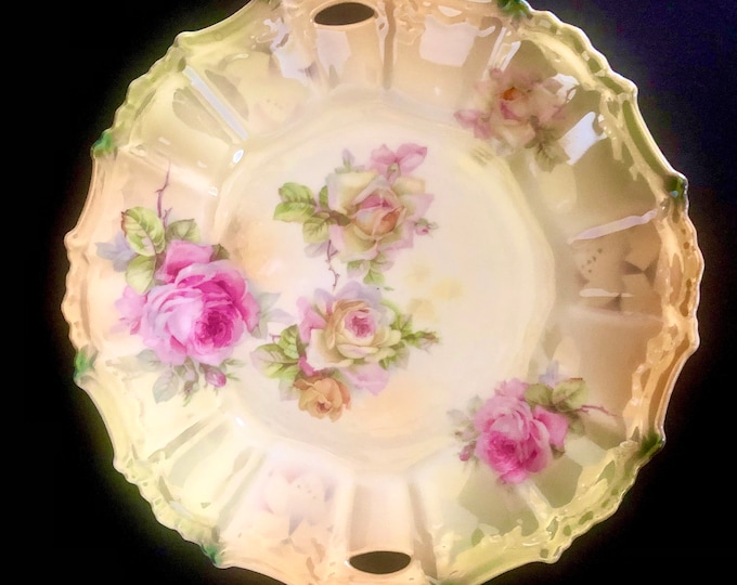 Antique, 1900s Silesia, Germany, Hand-painted China Plate, Lusterware ...