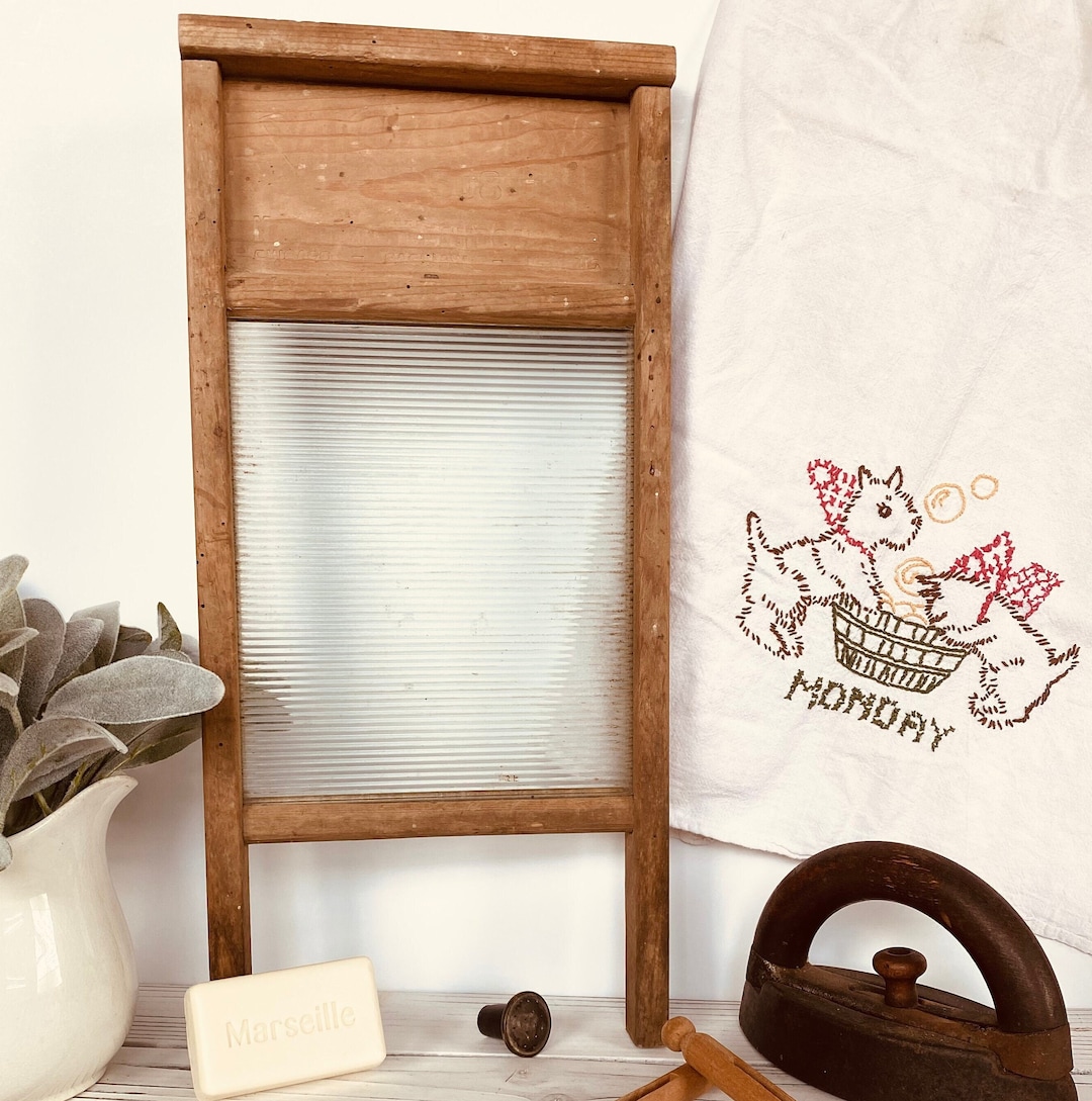 Antique Glass Washboard: Victory No. 508, Laundry Room Decor - Etsy