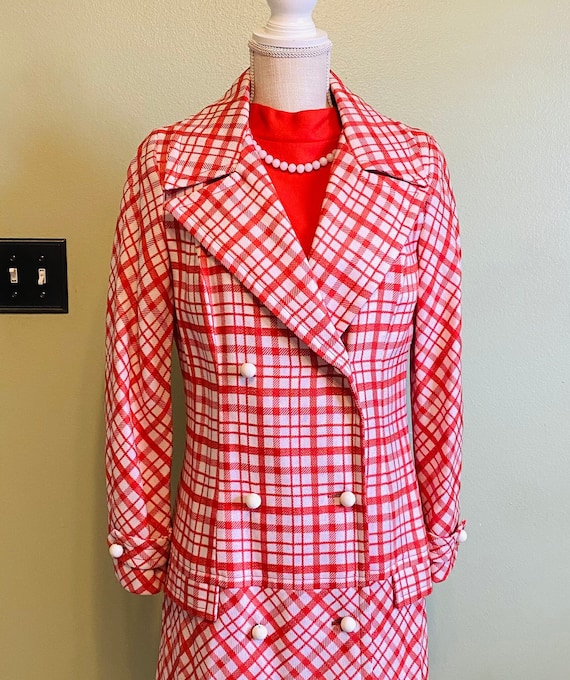 Vintage 1960’s Town Set 3 pc Wool Dress Set w/ Matchi… - Gem