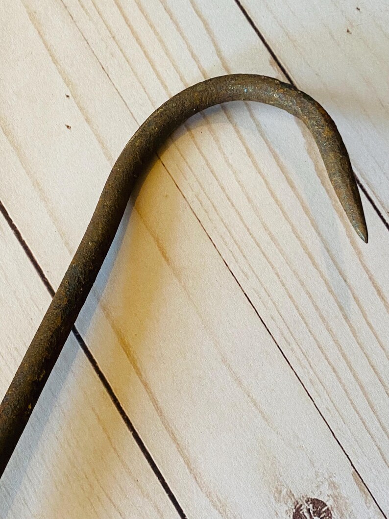 Antique Forged Iron Hay Hook: Rustic Farmhouse Decor - Etsy