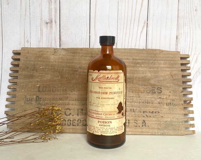 Authentic Antique/mallinckrodt Chloroform Purified for Anesthesia ...