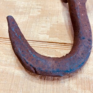 7"/antique Hand Forged Hook, Rope Pulley, Rustic Farmhouse, Old Western ...