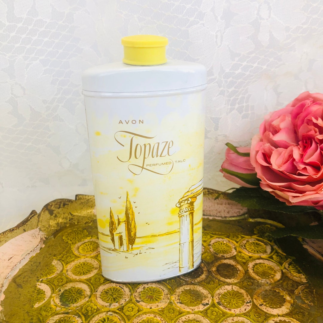 Vintage Avon Topaze Perfumed Talc Powder, Vintage Tins, 50s-60s ...