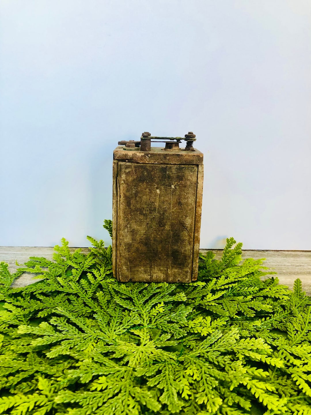 Antique Vehicle Wood Box Battery: Rustic Industrial Decor - Etsy
