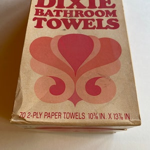 1960s Dixie Paper Towels: Vintage Pink Bathroom Decor, NOS - Etsy